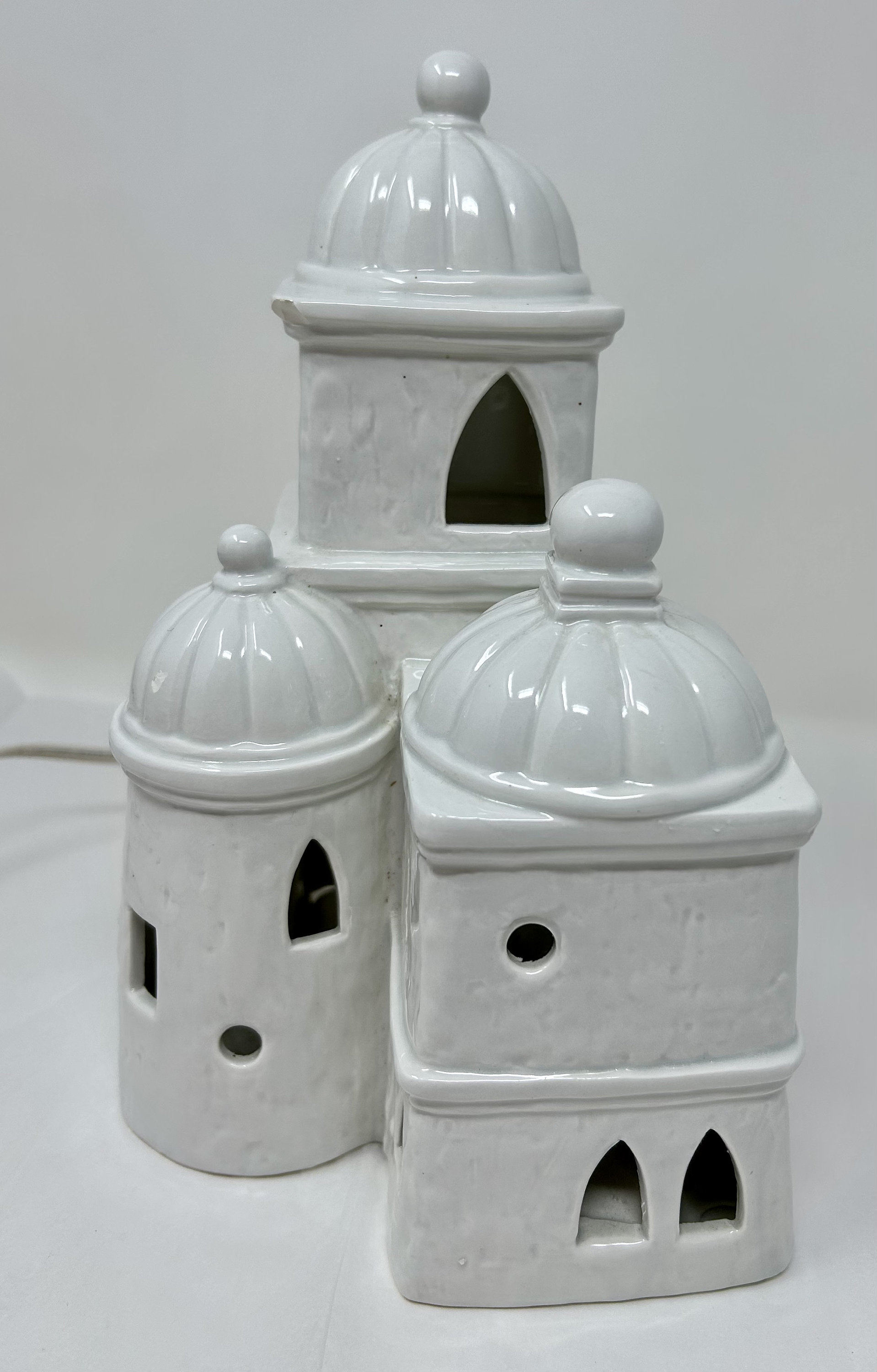 Fitz and Floyd Castle Light Fixture Lamp Night White Ceramic - Etsy