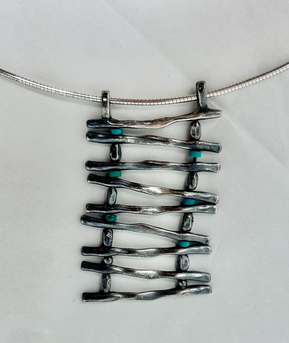 vintage Beit Nir sterling silver modernist modern nec… - Gem