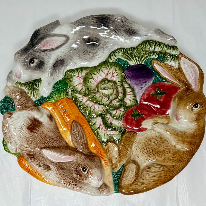 Rabbit Ceramic Plates - Etsy