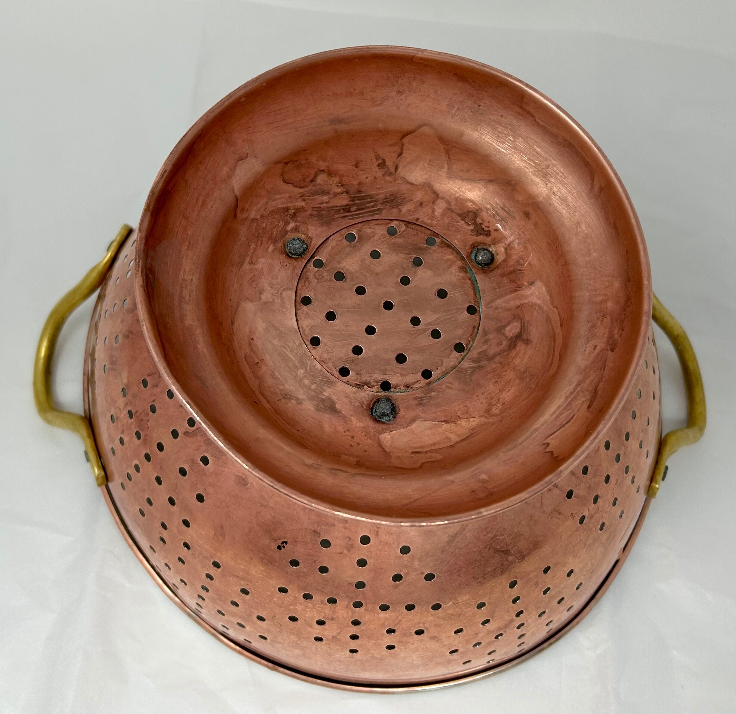 Vintage Brass Copper Colander Strainer 8.75 Diameter - Etsy