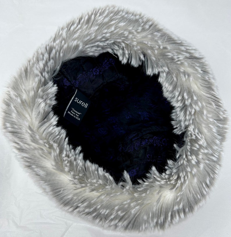 Surell Faux Fur Hat Grey Gray "tissavel" - Etsy