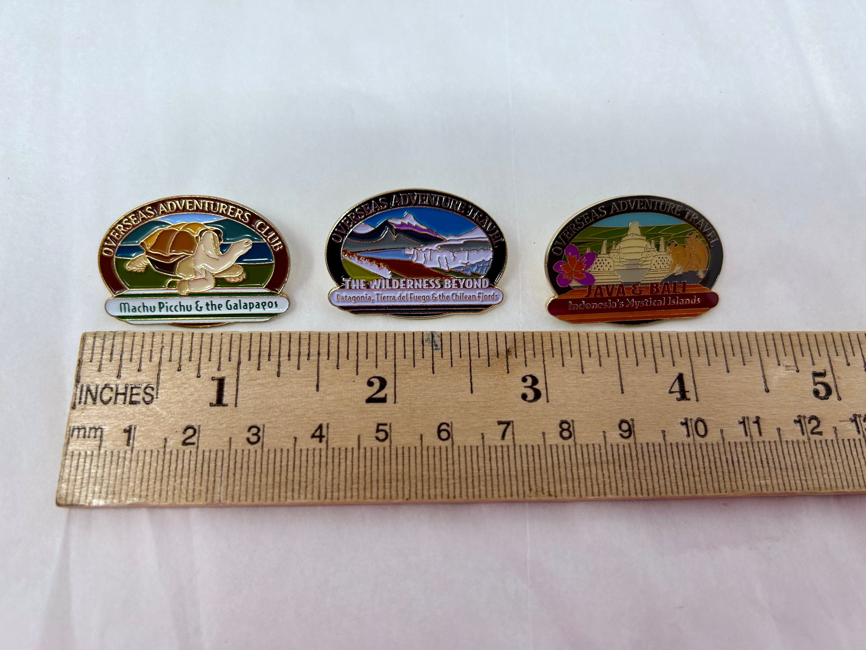 6 Overseas Adventure Travel Souvenir Pins Machu Java Bali - Etsy