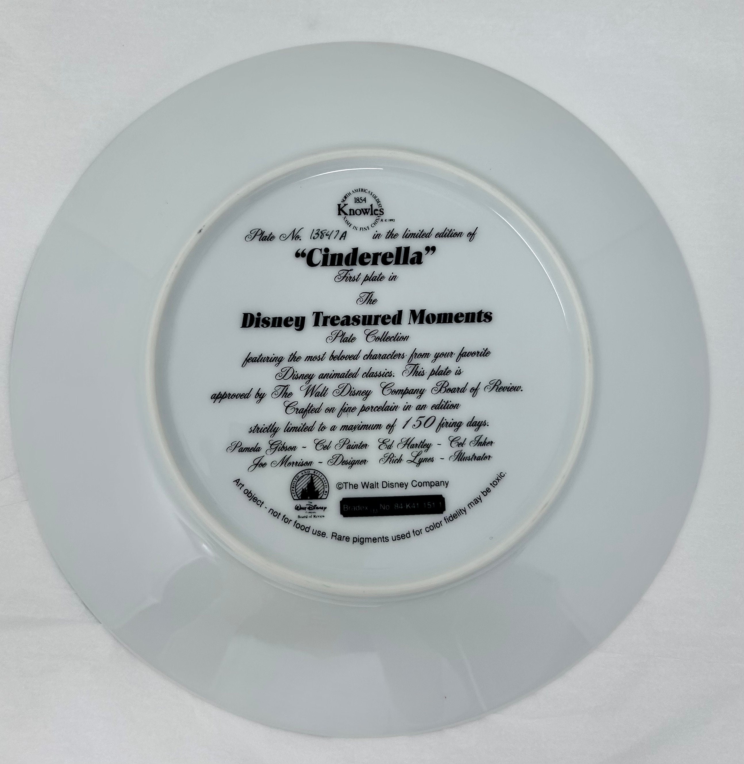 Cinderella Plate Disney Treasured Moments Knowles - Etsy
