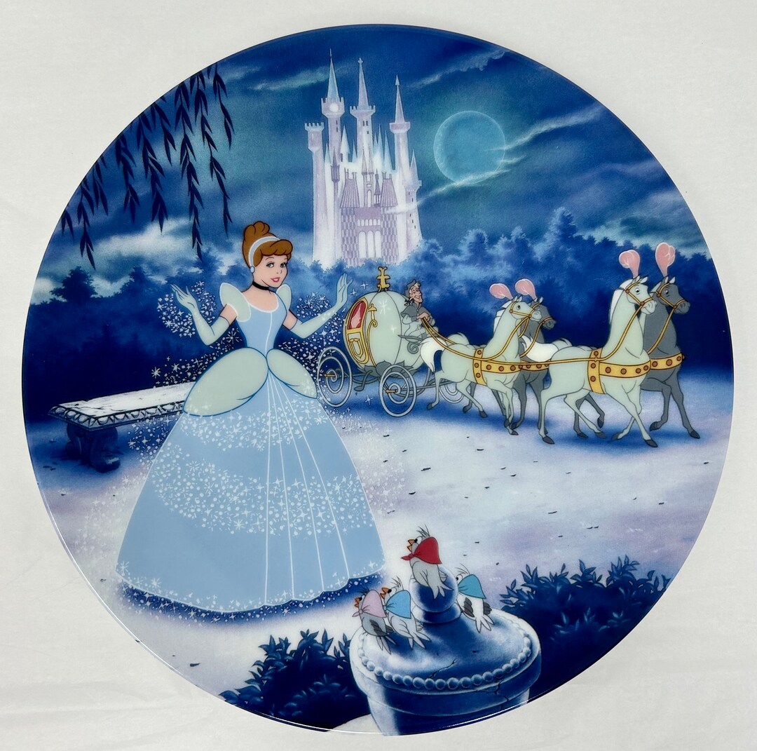 Cinderella Plate Disney Treasured Moments Knowles Animation Walt Disney ...