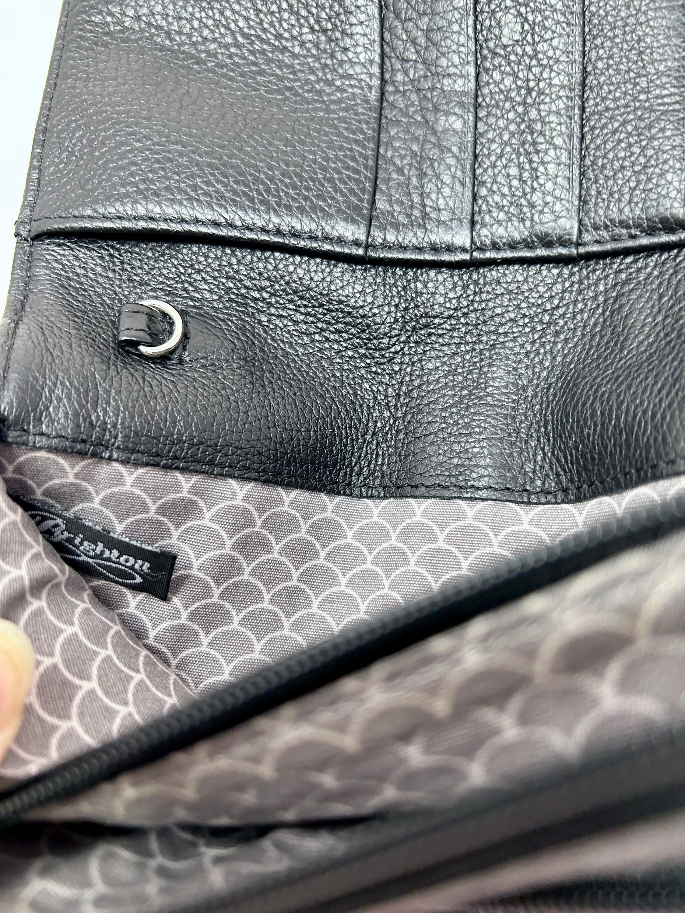 Brighton Clutch Wallet Black Leather Heart Braided Tassel - Etsy