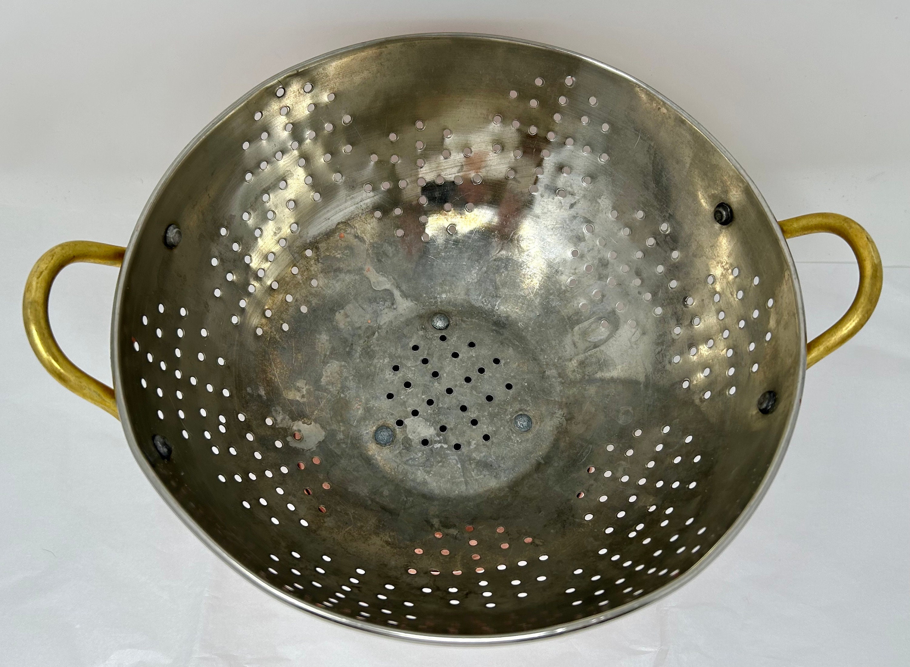 Vintage Brass Copper Colander Strainer 8.75 Diameter - Etsy