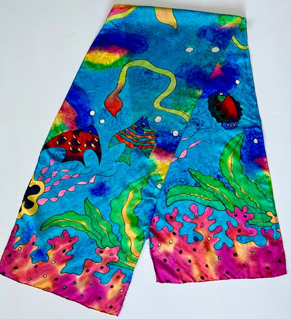 simple silk tropical scarf - Gem