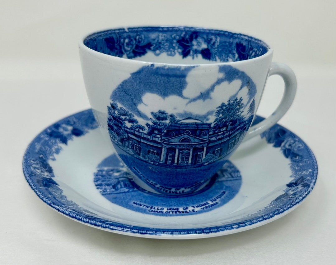 Old English Tea Cup Staffordshire Jon Roth Monticello Thomas Jefferson ...