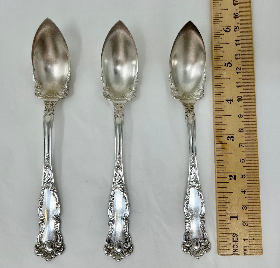 3 Vintage WM. Rogers & Son AA Silver Plated OXFORD 1901 Grapefruit ...