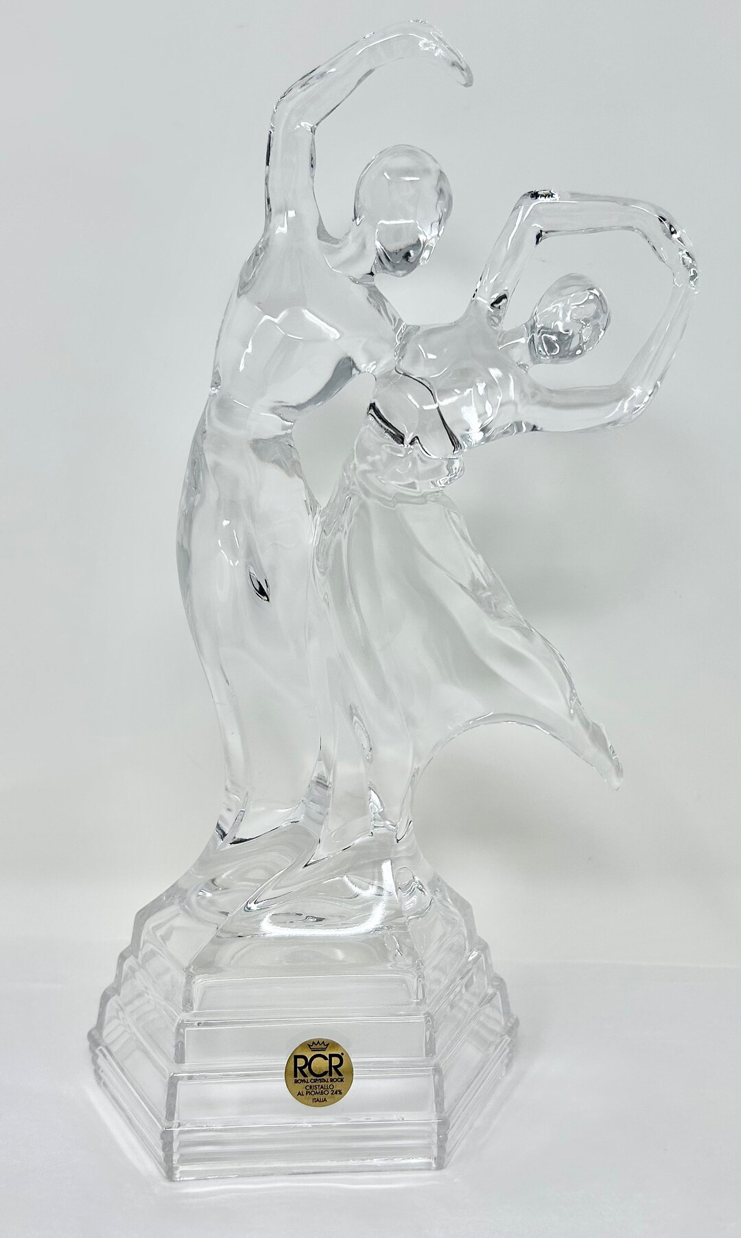 Vintage RCR Royal Crystal Rock Italy Glass Dance Sculpture Figurine - Etsy