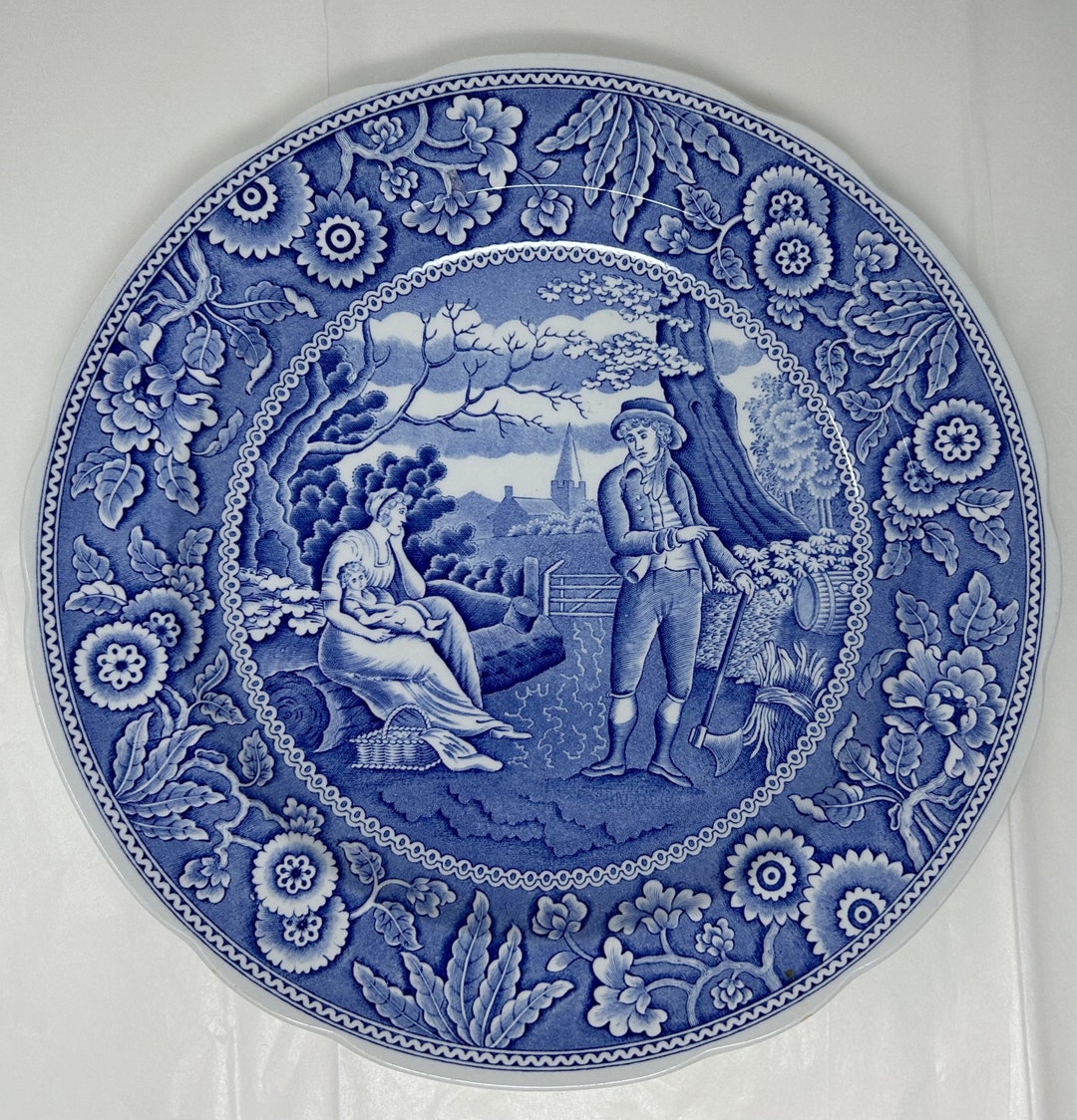 Spode Blue Room "woodman" C 1816 Dinner Plate Blue White 10" - Etsy