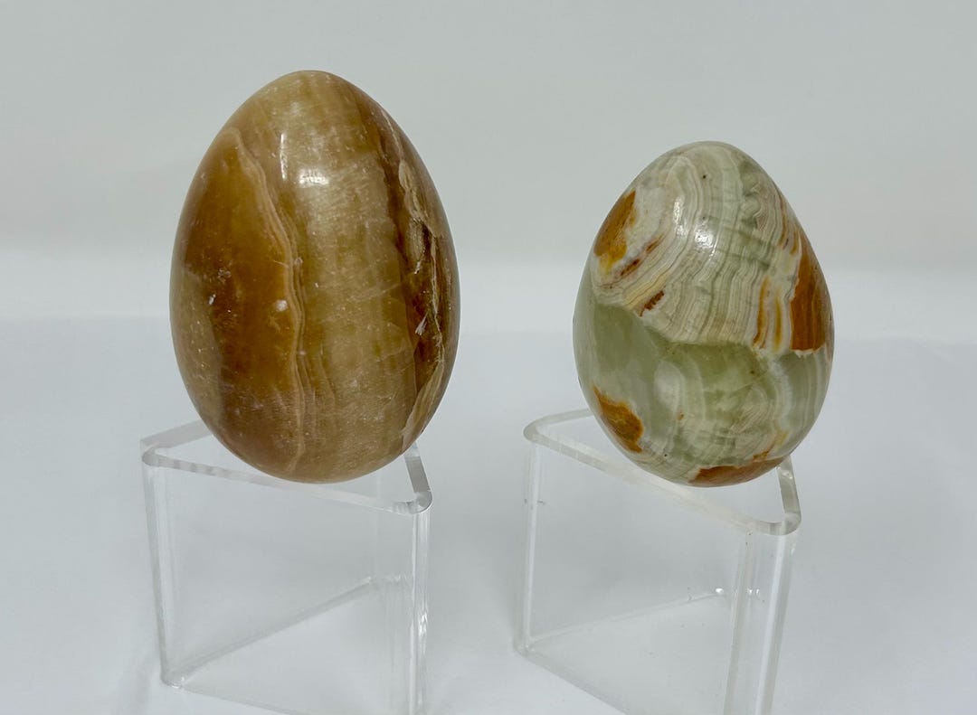 Polished Marble Alabaster Brown Egg Alabaster Stone Figurine Easter ...