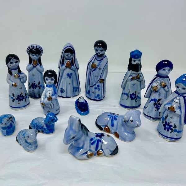 Pottery Nativity Set - Etsy