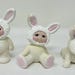 Vintage Bunny Snow Babies – Set of 3 Ceramic Figurines With Big Eyes ...