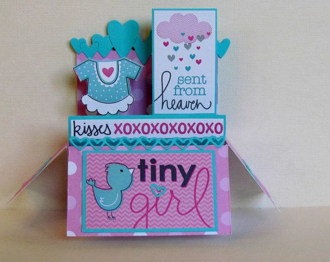 Baby Card. Pop up Card. Baby Girl Card. Handmade Baby Card. Baby Shower ...