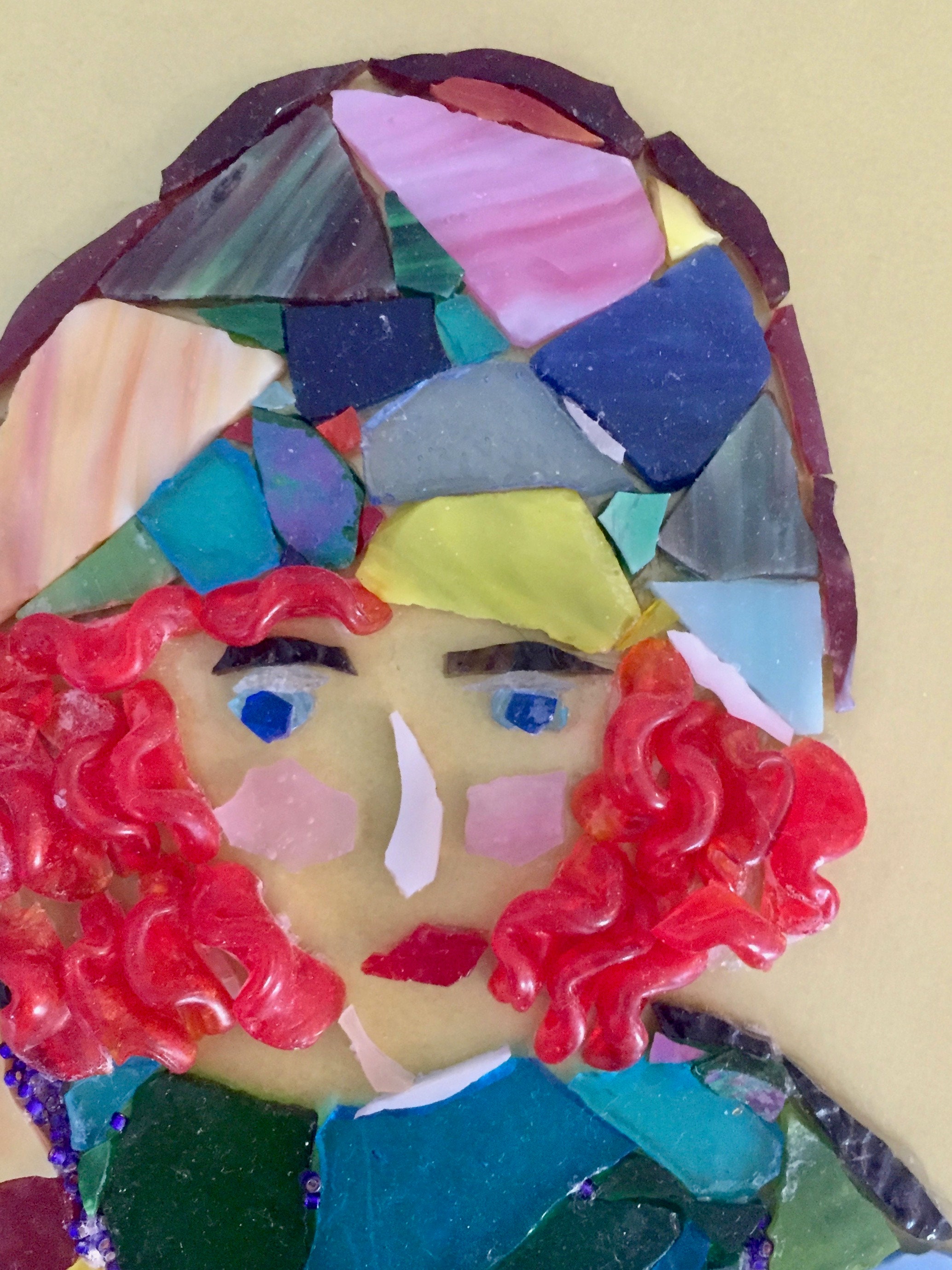 Colorful Lady Mosaic Wall Art - Etsy