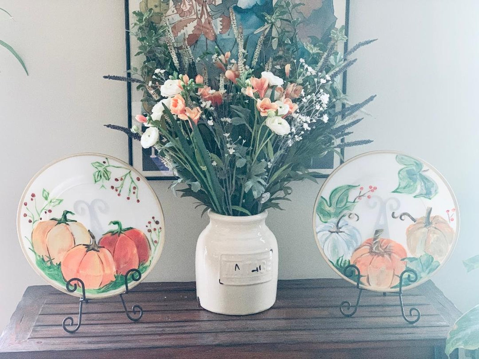 Fall Decor Plate, Decorative Fall Plate, Fall Decor, Home Decor, Fall ...