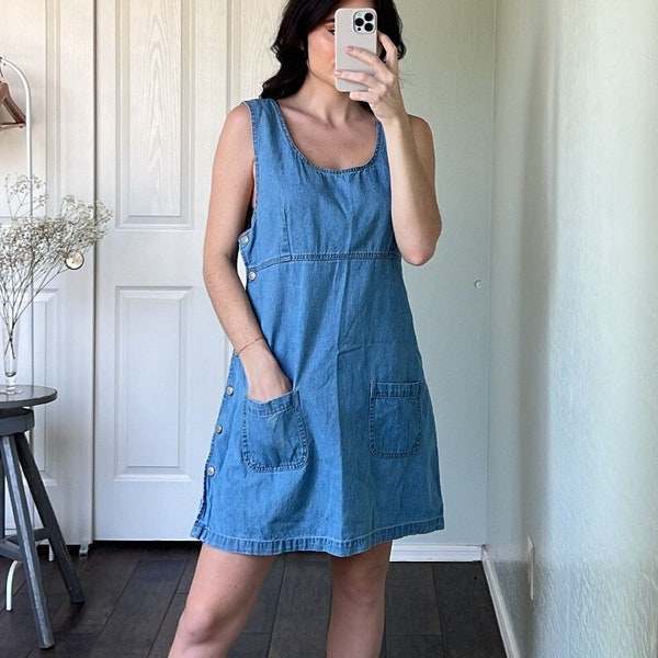 Denim Jumper Dress - Etsy