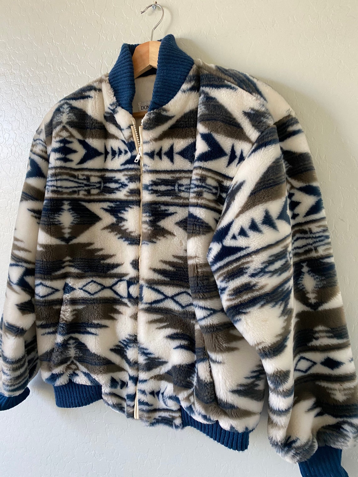 Vintage Faux Fur Aztec Coat - Etsy