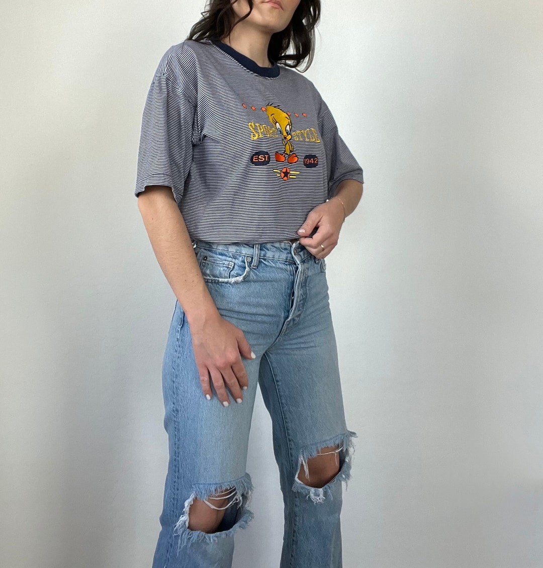 Vintage Embroidered Tweety Tee - Etsy
