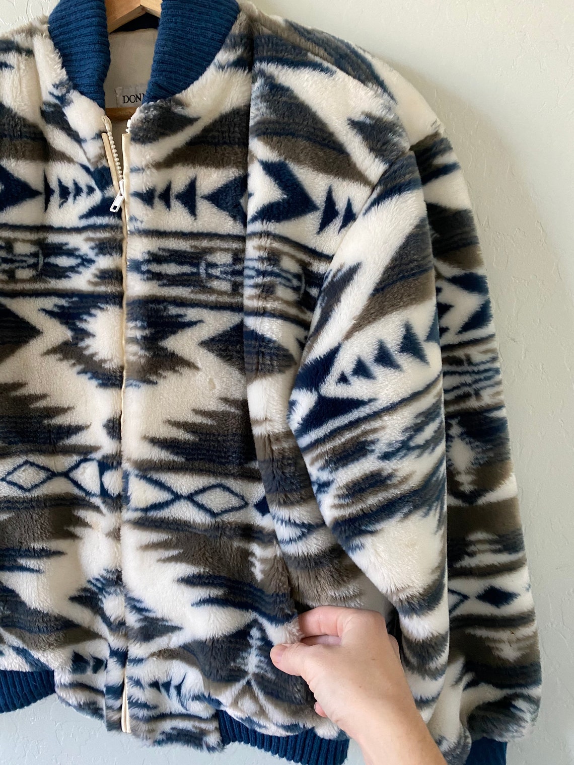 Vintage Faux Fur Aztec Coat - Etsy