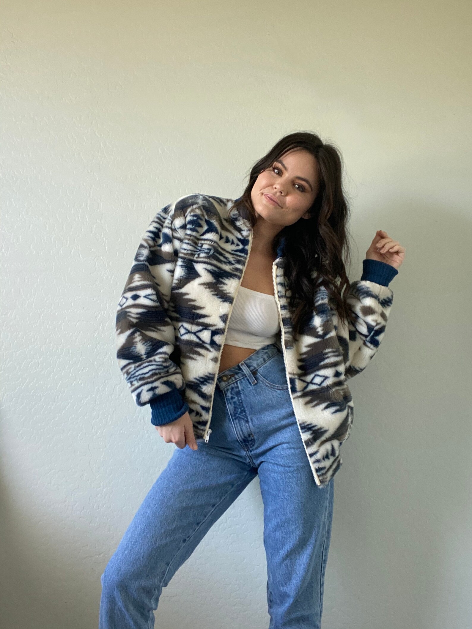 Vintage Faux Fur Aztec Coat - Etsy