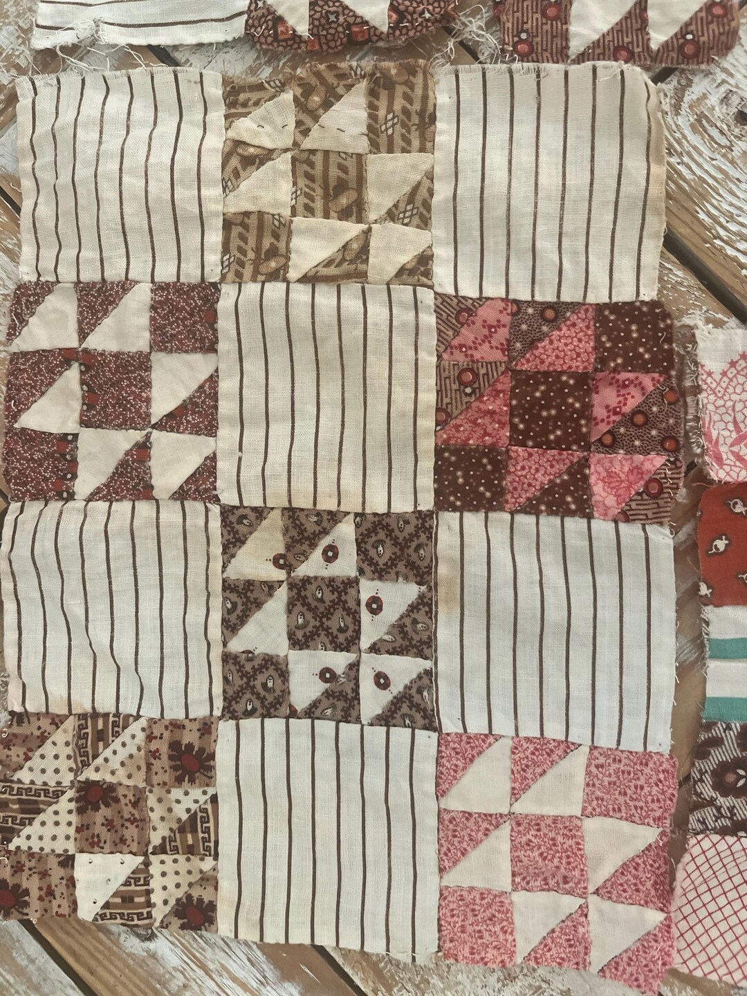 Back in Time Textiles Antique 1830-50 "9 Patch" Quilt Blocks Great ...