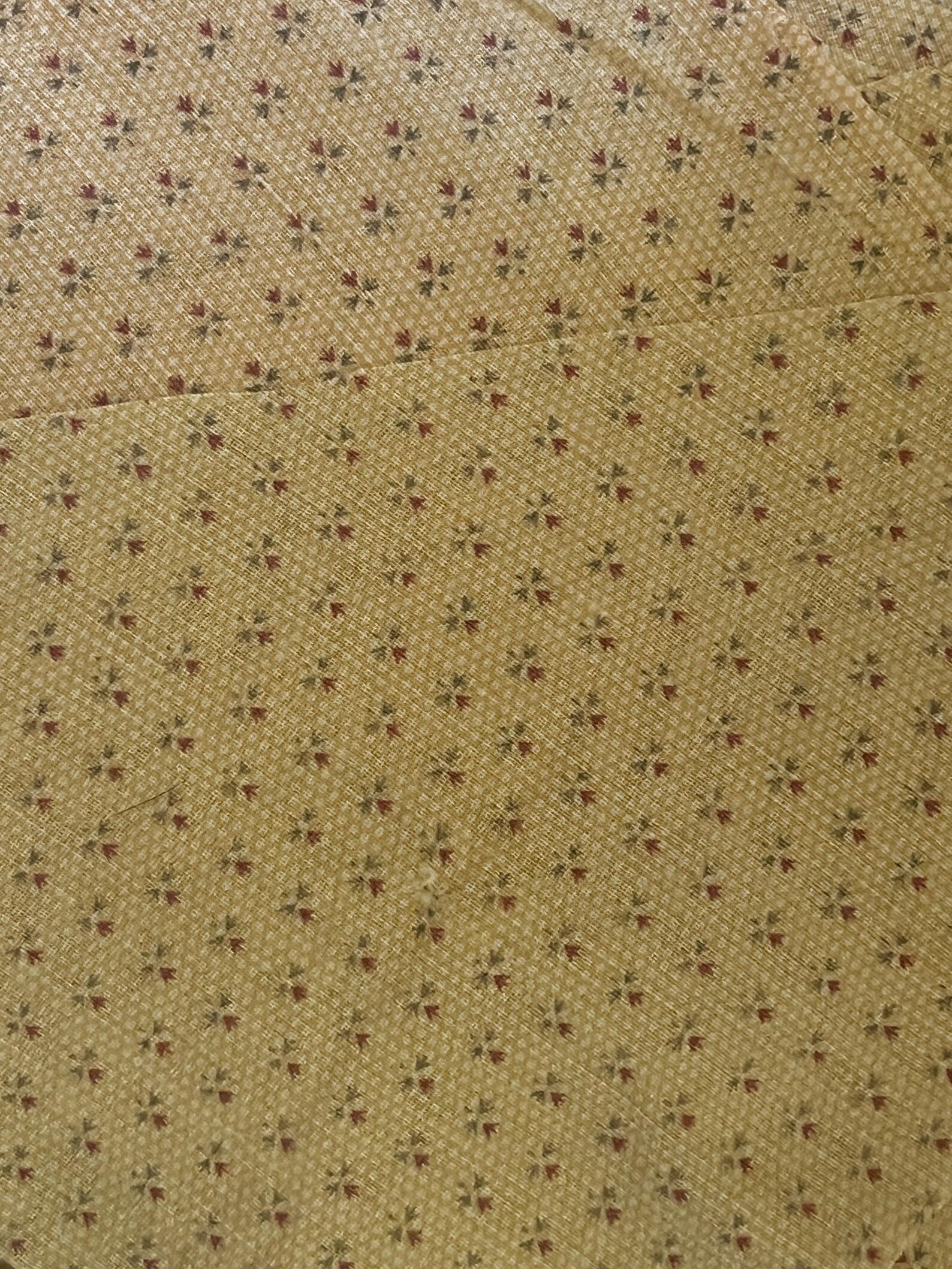 Back in Time Textiles...nice Group of Antique 1880 Cheddar Calico ...
