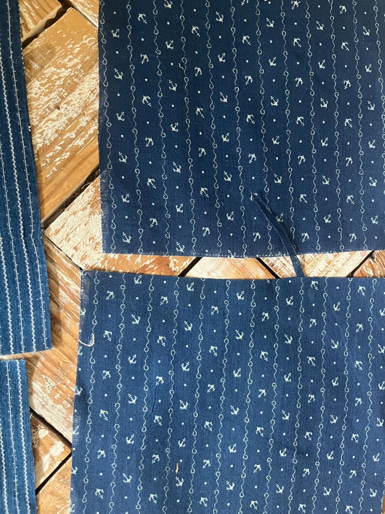 Back in Time Textiles! Antique 1860-1910 Early Mix of Blue, Claret and ...