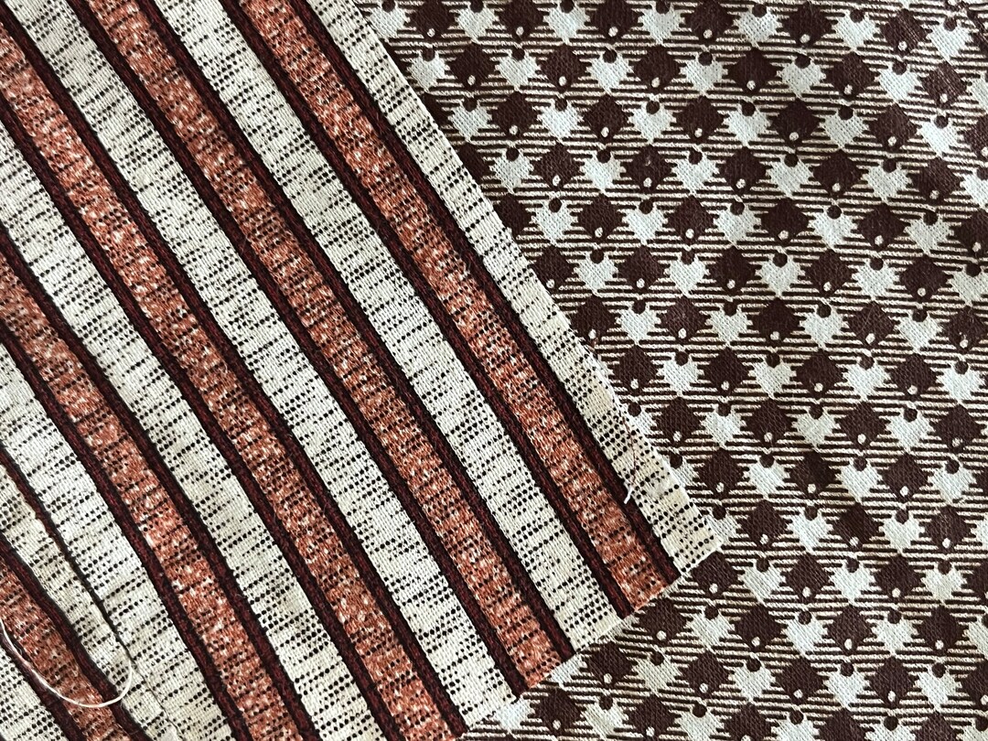 Back in Time Textiles~ Antique 1860-70 Brown Calico Fabric, Great for ...