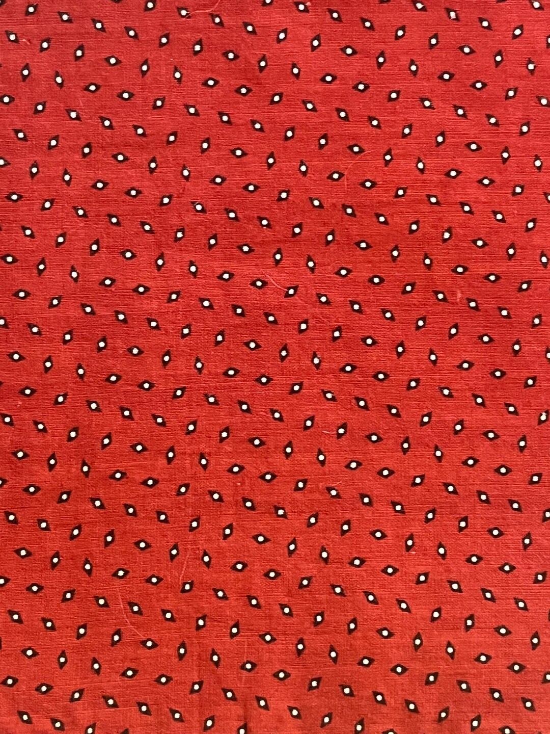 Back in Time Textiles~antique 1880 Early Red Calico Fabric Crafts ...