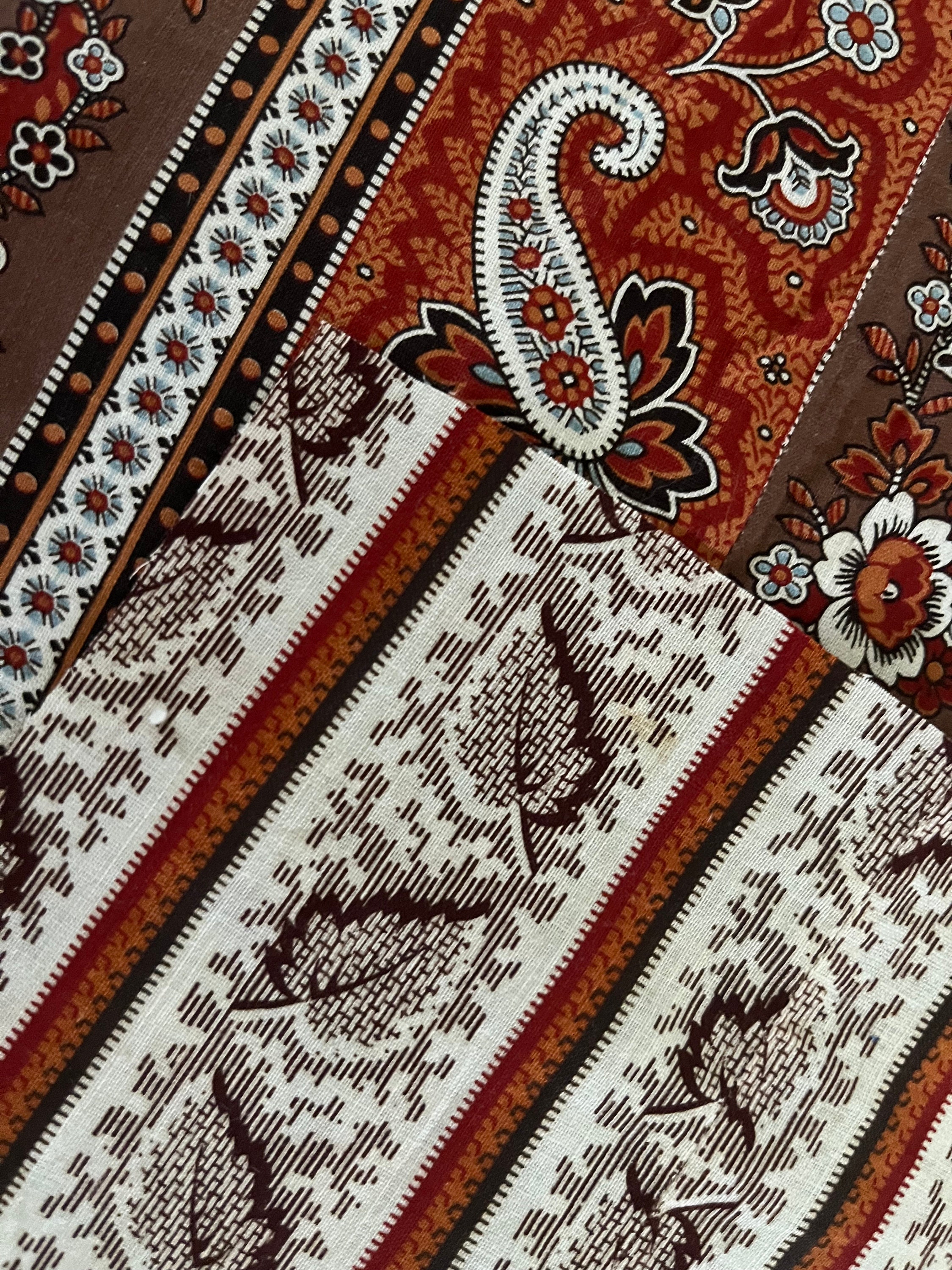 Back in Time Textiles Antique 1860-70 Copper Toned Madder - Etsy