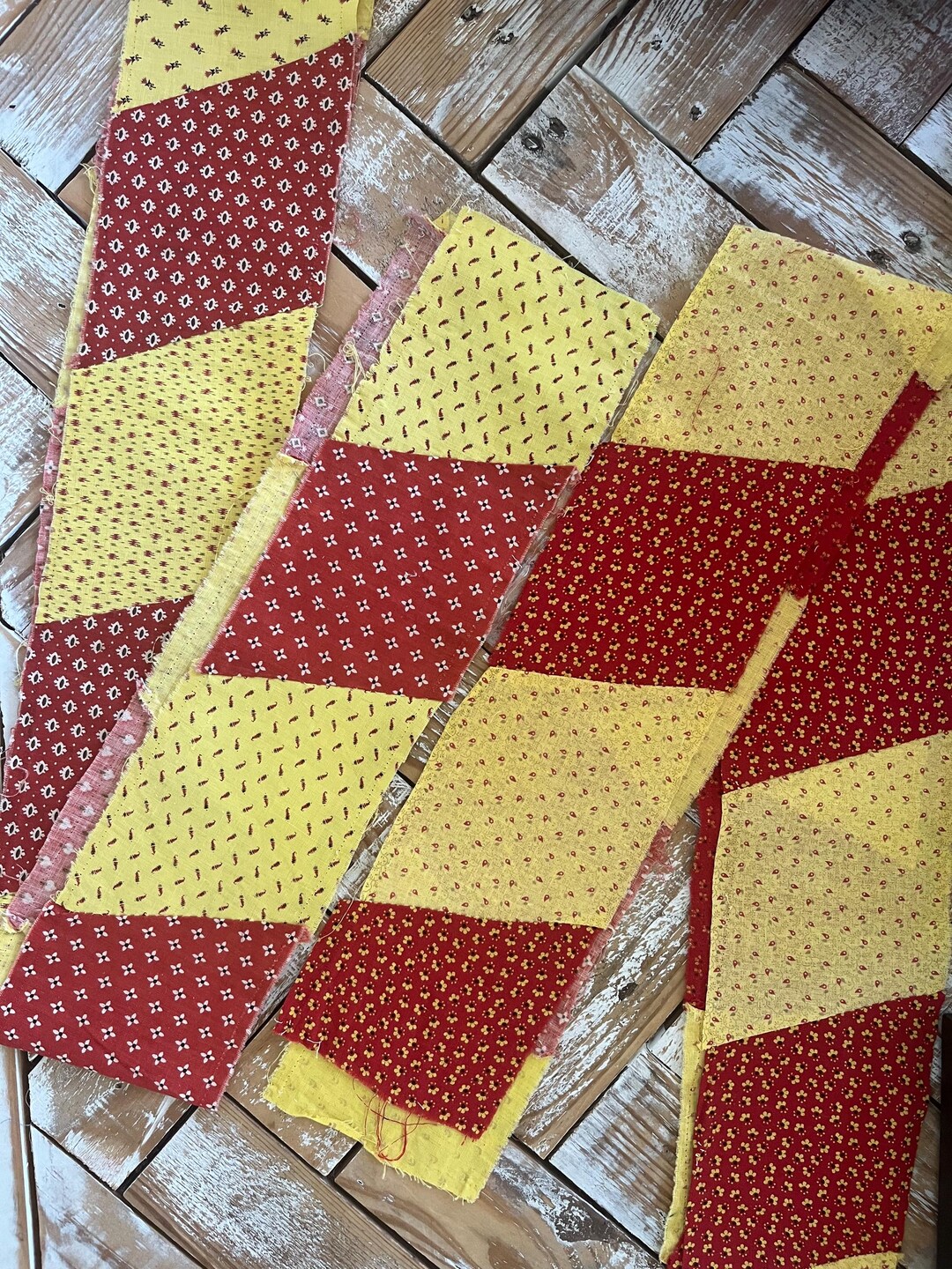 Back in Time Textiles! Antique Quilt Pieces Stitched by Hand, Great for ...
