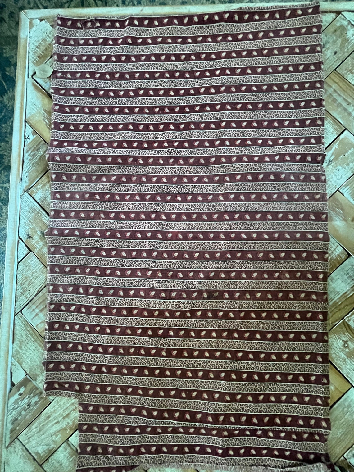 Back in Time Textiles~ Antique 1860-70 Copper Toned Madder Calico ...