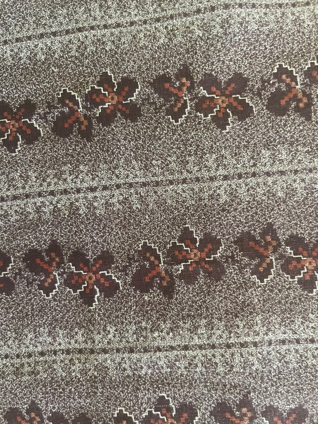 Back in Time Textiles~ Antique 1860-70 Copper Toned Madder Calico ...