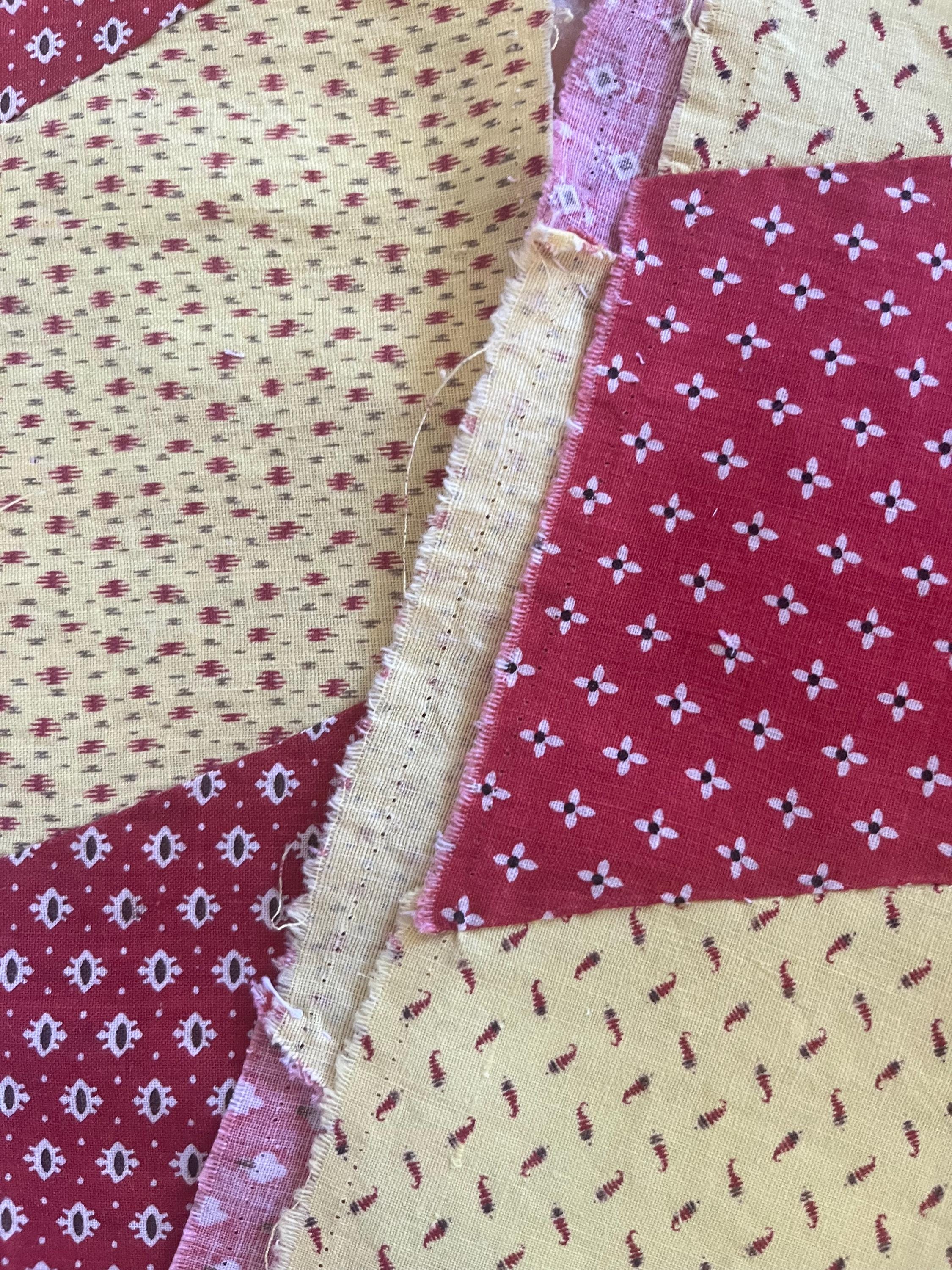 Back in Time Textiles! Antique Quilt Pieces Stitched by Hand, Great for ...