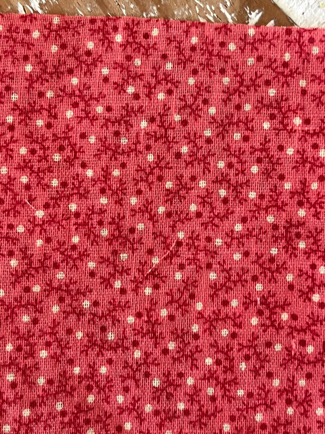 Back in Time Textiles Antique 1880-1900 Cinnamon Double Pink Sprigs and ...