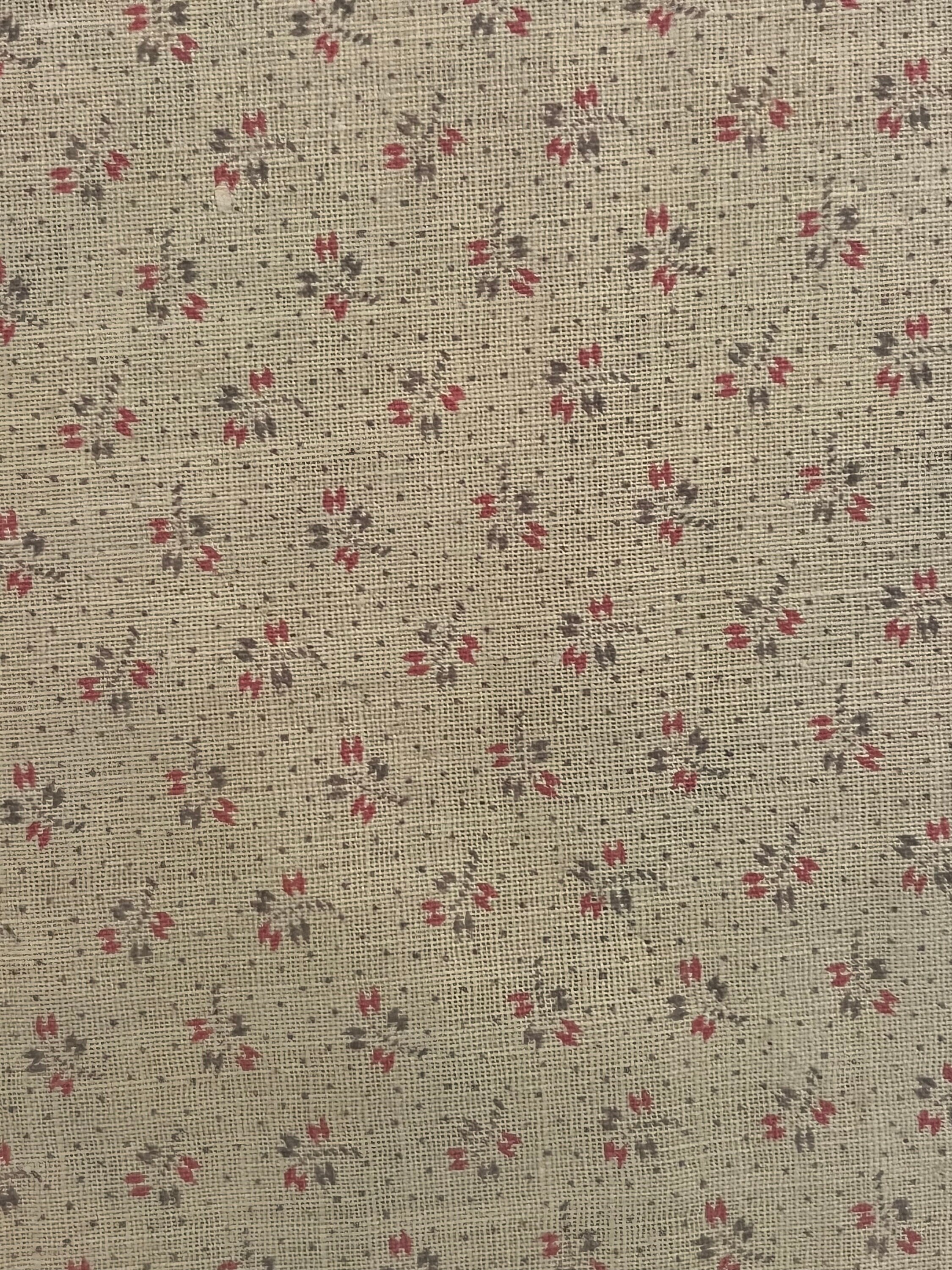 Back in Time Textiles Antique 1860-90 2 Different Chrome Yellow Calico ...