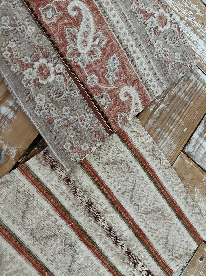 Back in Time Textiles Antique 1860-70 Copper Toned Madder - Etsy