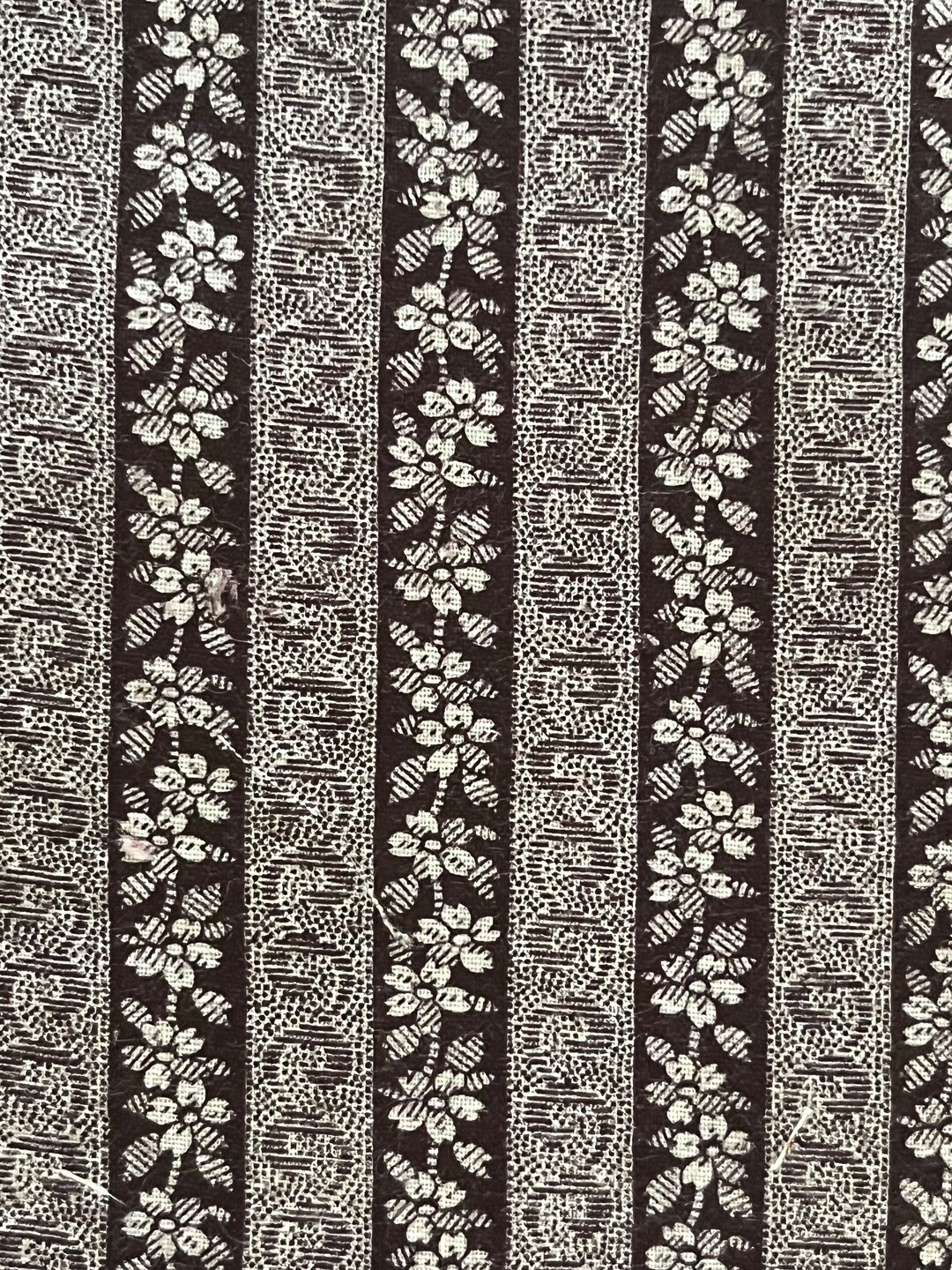 Back in Time Textiles~antique Civil War Era 1860-70 Brown Floral Dress ...