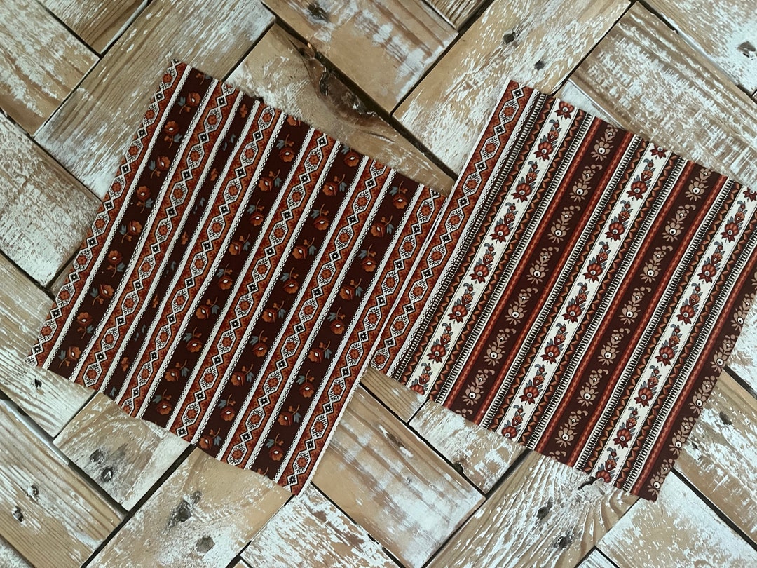 Back in Time Textiles~ Antique 1860-70 Copper Toned Madder Prints ...