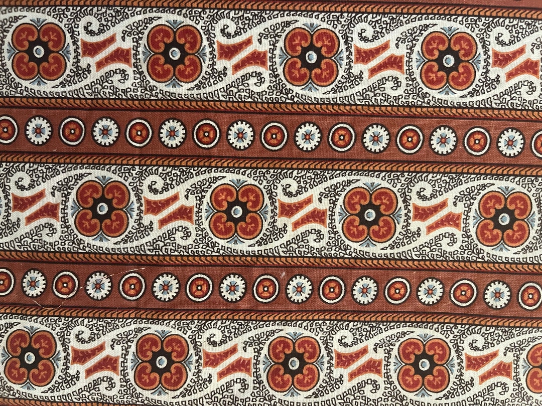 Back in Time Textiles~ Antique 1860-70 Copper Toned Madder Calico ...