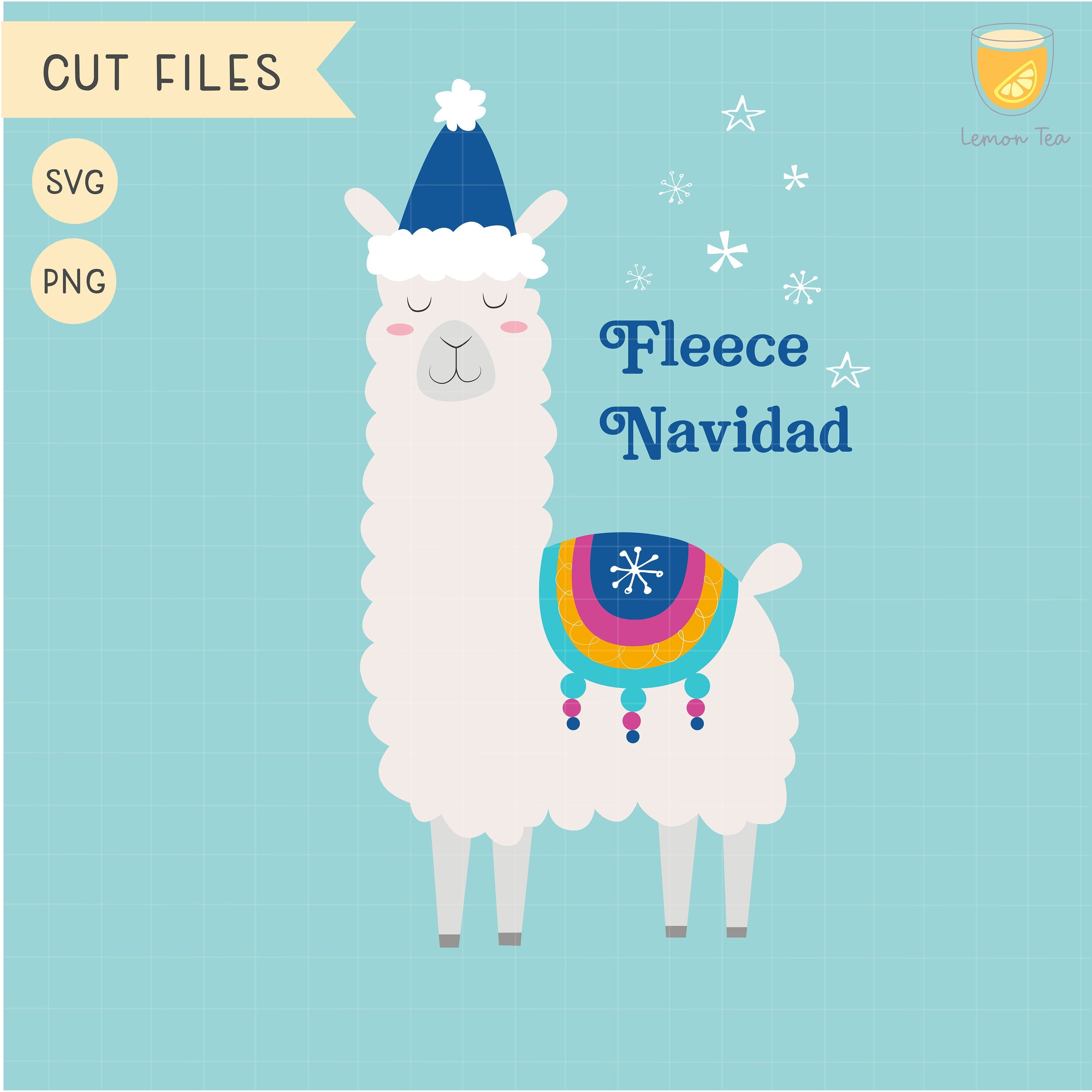 Cute Llama SVG Christmas Llama Clipart PNG Vector | Etsy