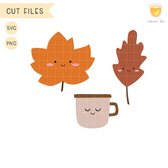 Cute Mug SVG Cute Leaf Svg Fall Leaves Png Cute Mug | Etsy