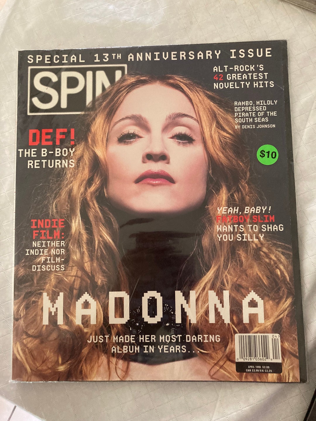 Vintage Madonna “spin” Magazine April 1998 Edition - Etsy