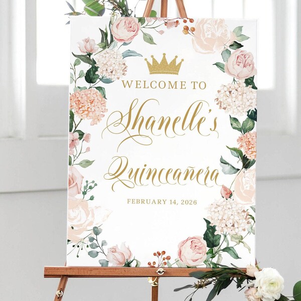 Quinceañera Welcome Sign - Etsy