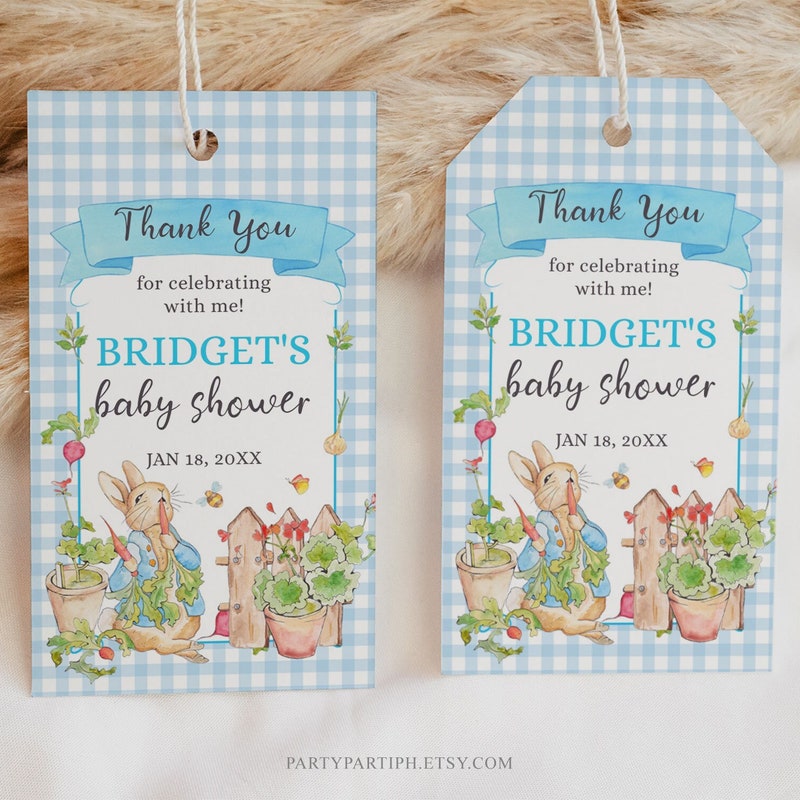 Peter Rabbit Thank You Tags - Etsy