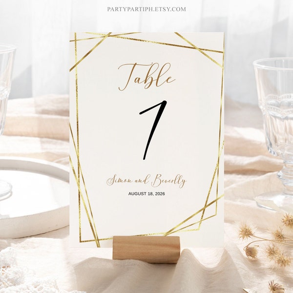 Geometric Table Numbers - Etsy