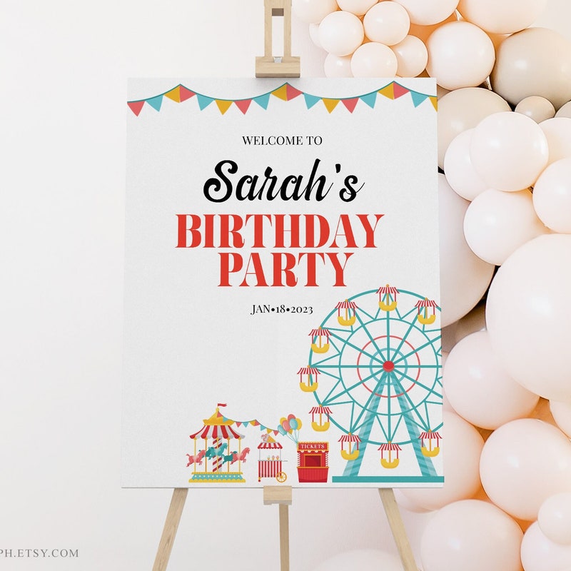 Carnival Party Signs - Etsy