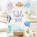 EDITABLE Under the Sea Table Numbers Template Pastel Nautical Theme ...